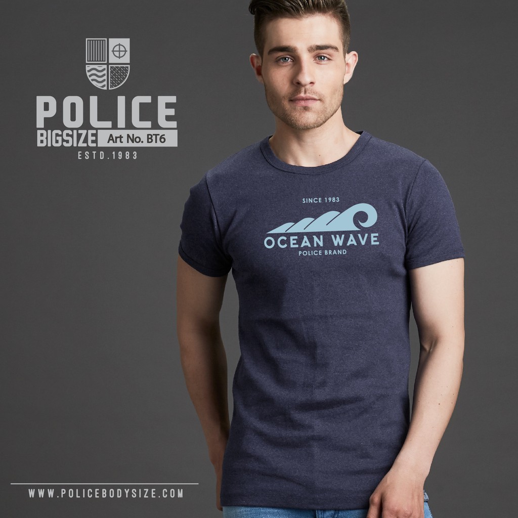 เสื้อยืด Police Bigsize รุ่น Topdyed BT6 | Shopee Thailand