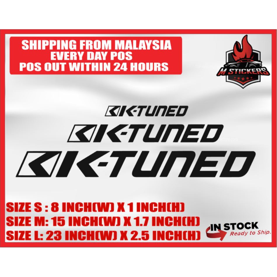 [M STICKERS] K TUNED CAR STICKER KERETA STICKERS JDM HONDA K SERIES ...