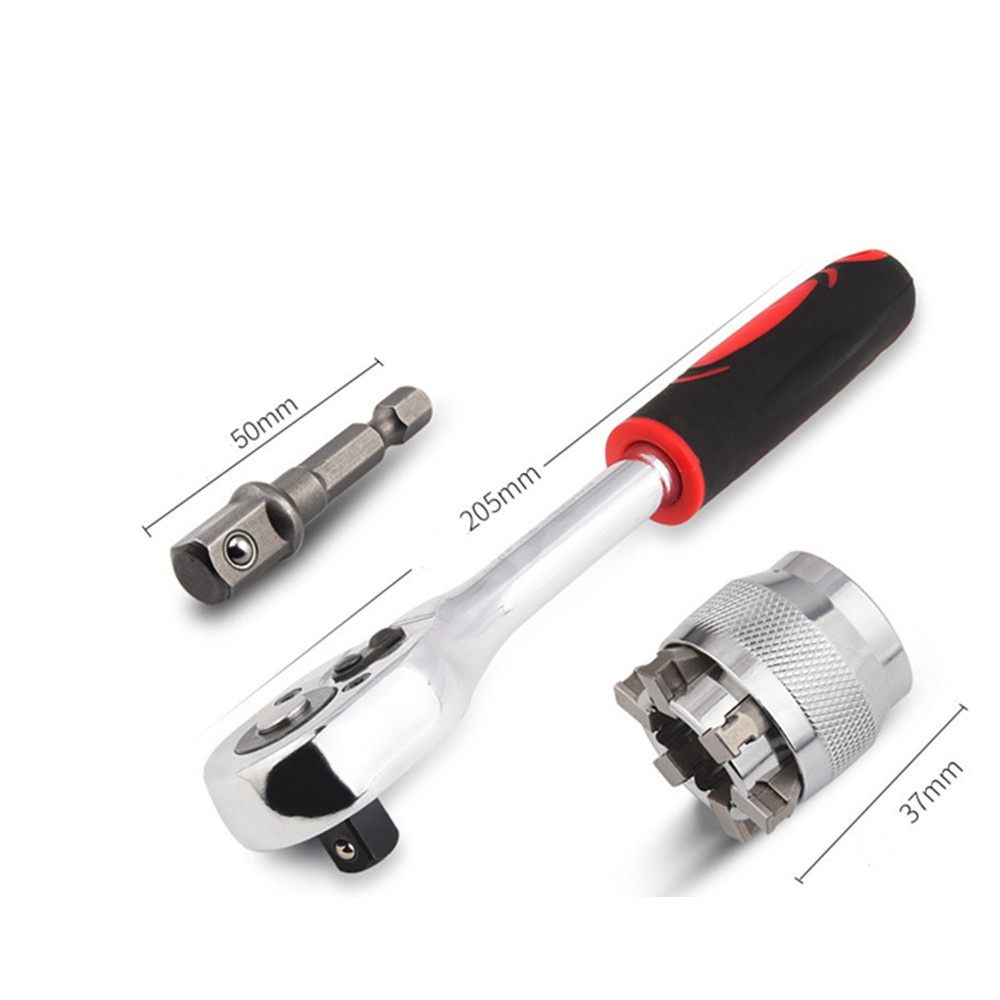 10-19mm Adjustable Hex Universal Socket Torque Ratchet Socket Adapter ...