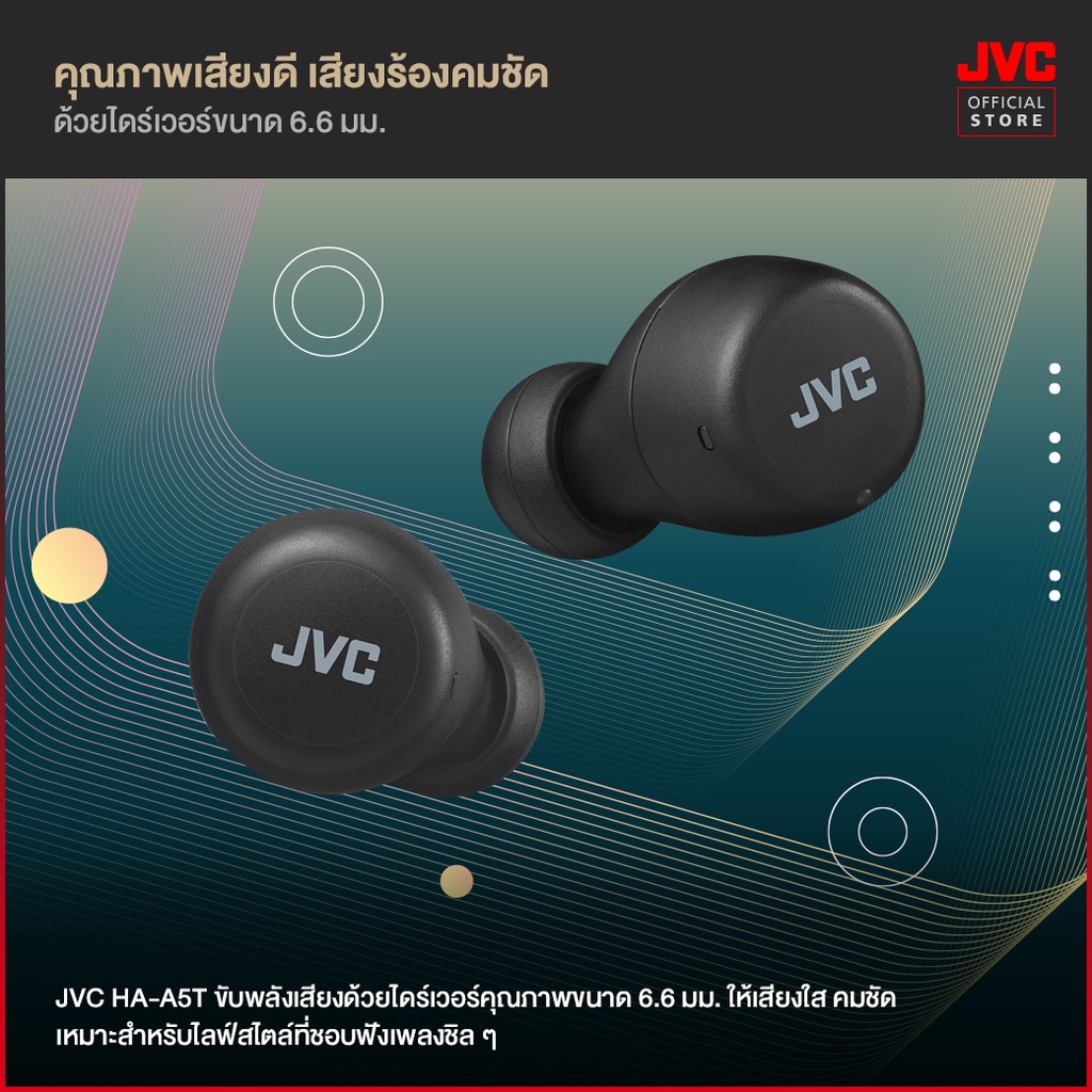 JVC HA-A5T หูฟังไร้สาย น้ำหนักเบา เสียงใสเพราะ ตอบโจทย์คนรักเสียงเพลง ...
