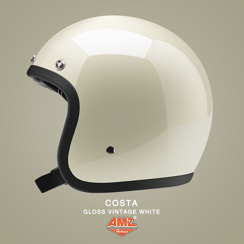 หมวกกันน๊อคทรงคลาสสิคเปิดหน้า AMZ COSTA OPEN FACE HELMET | Shopee Thailand
