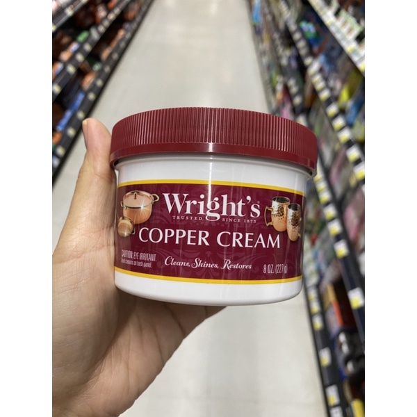 Wright’s Copper Cream Cleans , Shines , Restores 227 G. | Shopee Thailand