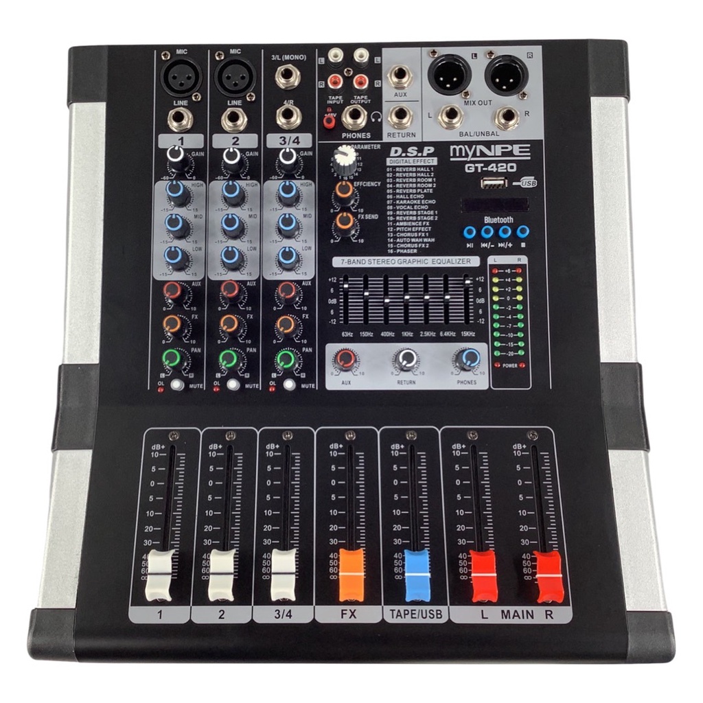 ฟรีค่าส่ง MYNPE GT-420 เพาเวอร์มิกเซอร์ กำลังขับ 100 วัตต์ x 2 4 โอมห์ (สินค้าใหม่แกะกล่อง ของ ...