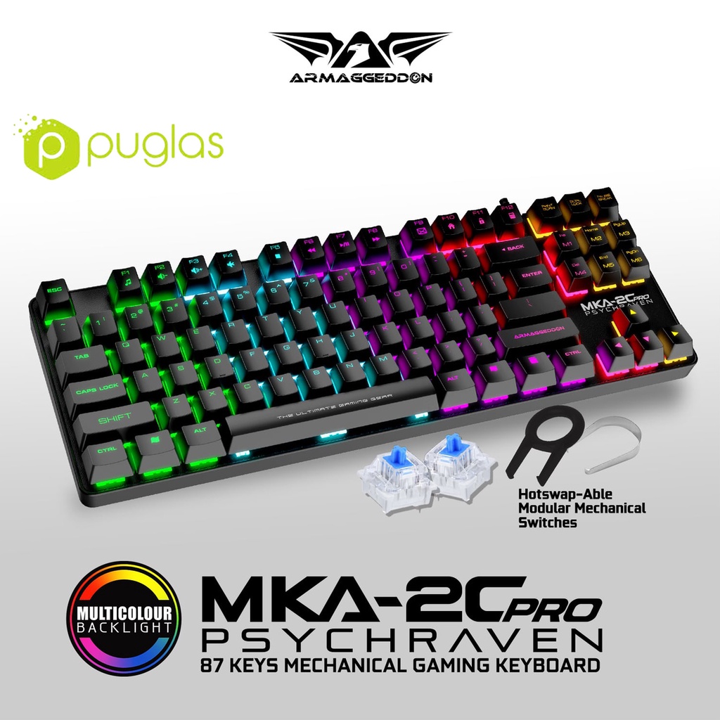 คีย์บอร์ดแบบกลไก Gaming Armaggeddon MKA-2C Pro PSYCHOLOGY USB / แบบมี ...