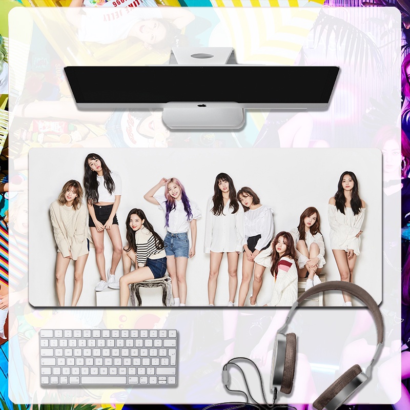 แผ่นรองเมาส์เล่นเกม K-Pop Star Twice Mouse Pad ขนาดใหญ่พิเศษกันลื่น ...