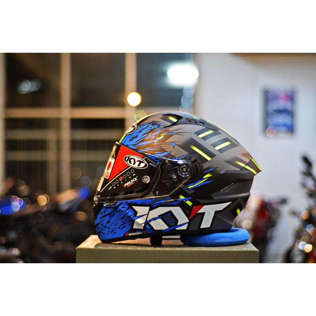 KYT# NFR FLAMING MATT GREY BLUE | Shopee Thailand