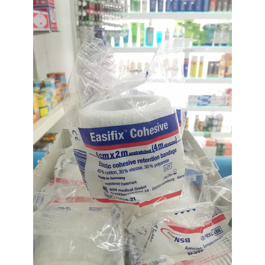 EASIFIX COHESIVE BANDAGE (4 CM X 2 M) เทปพันยืดหยุ่นได้ ผ้ายืด | Shopee ...