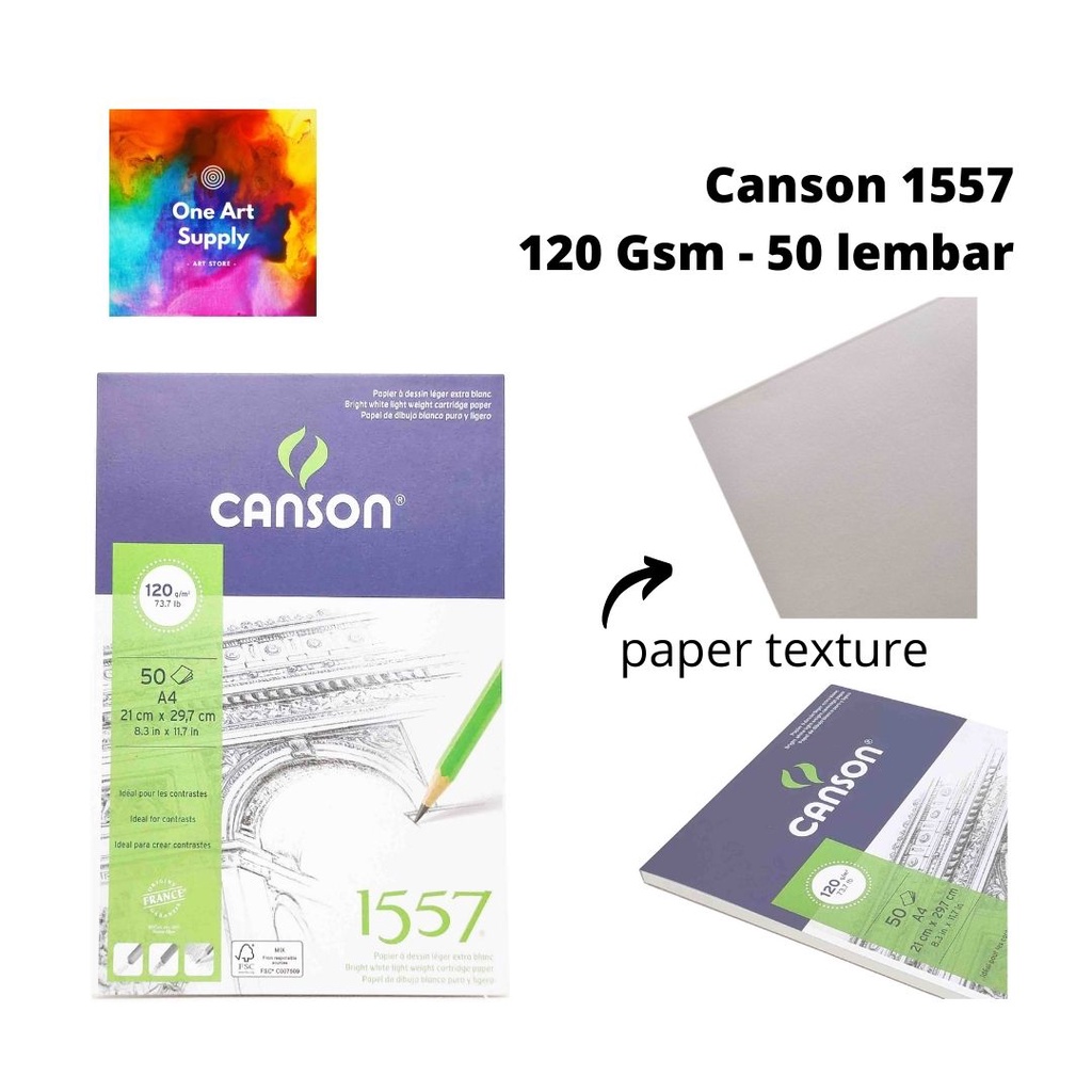 Canson 1557 120gsm - ขนาด A4 บรรจุ 50 ลูก | Shopee Thailand