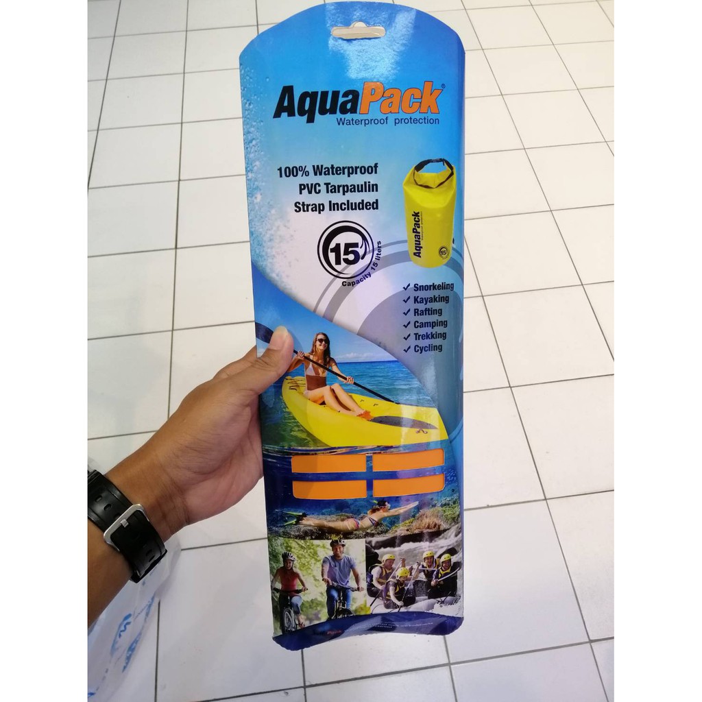 กระเป๋ากันน้ำ Aqua Dry Pack ของเเท้ (มีหลายขนาด 1.5L,3L,5L,10L,15L,20L) | Shopee Thailand
