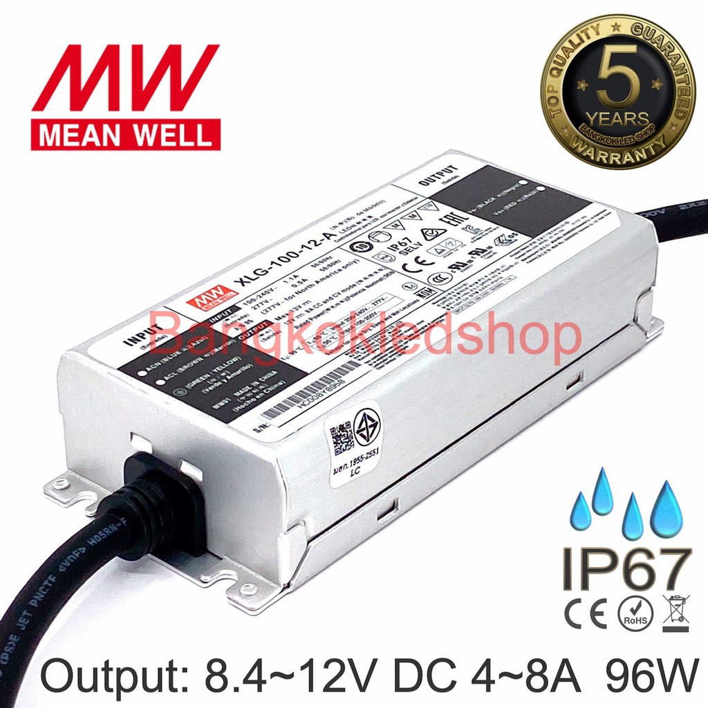 XLG-100-12-A / XLG-100-24-A LED DRIVER 96W LED DRIVER ยี่ห้อมินเวล แอล ...