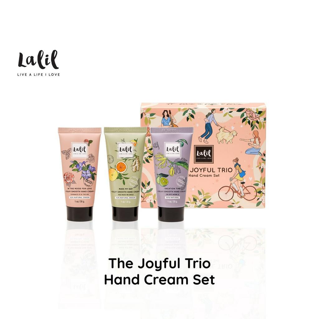 LALIL The Joyful Trio Hand Cream set (เซ็ตแฮนด์ครีม 3 ชิ้น ของขวัญให้คนสำคัญ) | Shopee Thailand