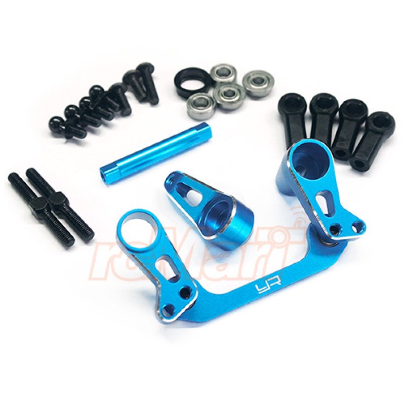 Yeah Racing Aluminum Bearing Supported Steering Rack Blue For Tamiya ...