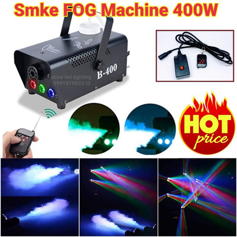 Smoke 400W LED Fog machine สโมค400w มีรีโมท เครื่องทำควัน สำหรับไฟดิส ...