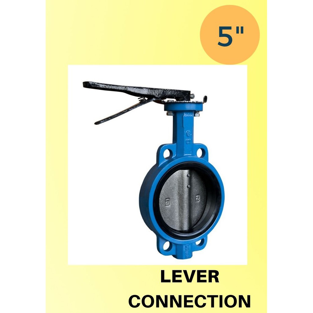Butterfly Valve 5" วาล์วปีกผีเสื้อ (LEVER Connection) | Shopee Thailand