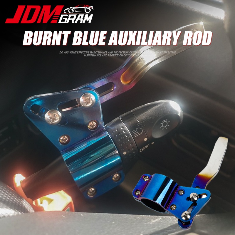 JDMGRAM Universal รถ TURN Rod 1 PC ปรับพวงมาลัย Chrome สัญญาณอัตโนมัติ ...