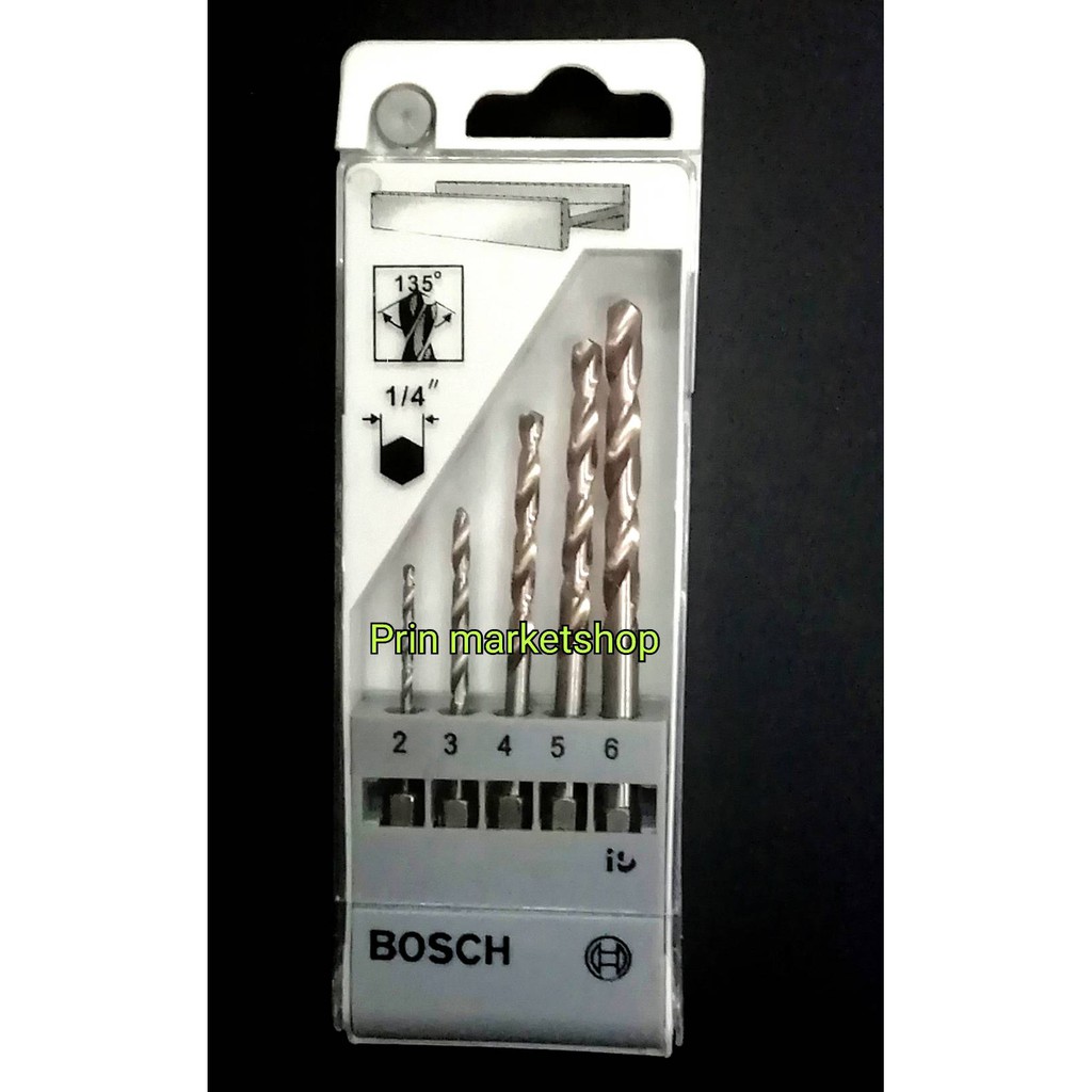 BOSCH เครื่องมือช่าง ชุดดอกสว่านเจาะโลหะ Robust Line HSS-G ( ก้านหก ...
