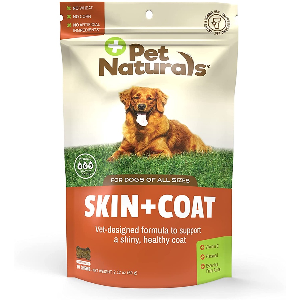 Pet Naturals Dog Skin+Coat บำรุงขนสุนัข แก้ขนร่วง ขนสวย เงางาม ลดคัน ...