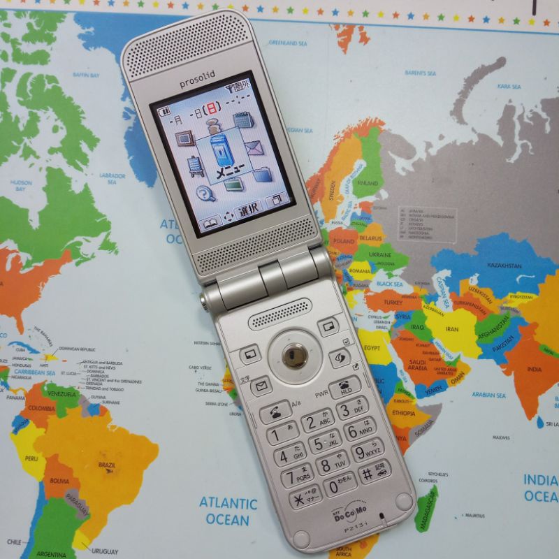 มือถือ ฝาพับ สายดีด Japan NTT DOCOMO prosolid II（P213i) เปิดตัวเมื่อ 16 ปีที่แล้ว สภาพนางฟ้า ...