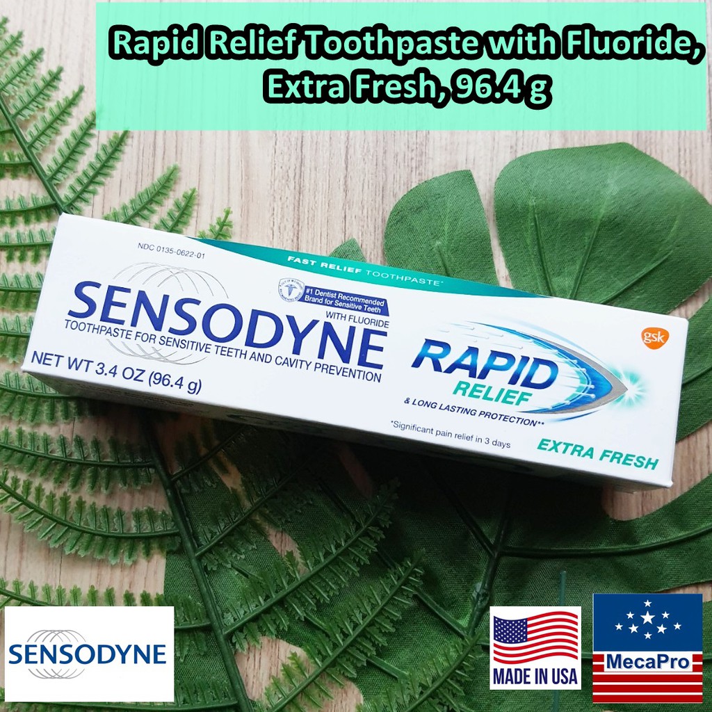 Sensodyne® Rapid Relief Toothpaste with Fluoride, Extra Fresh 96.4 g ยา ...