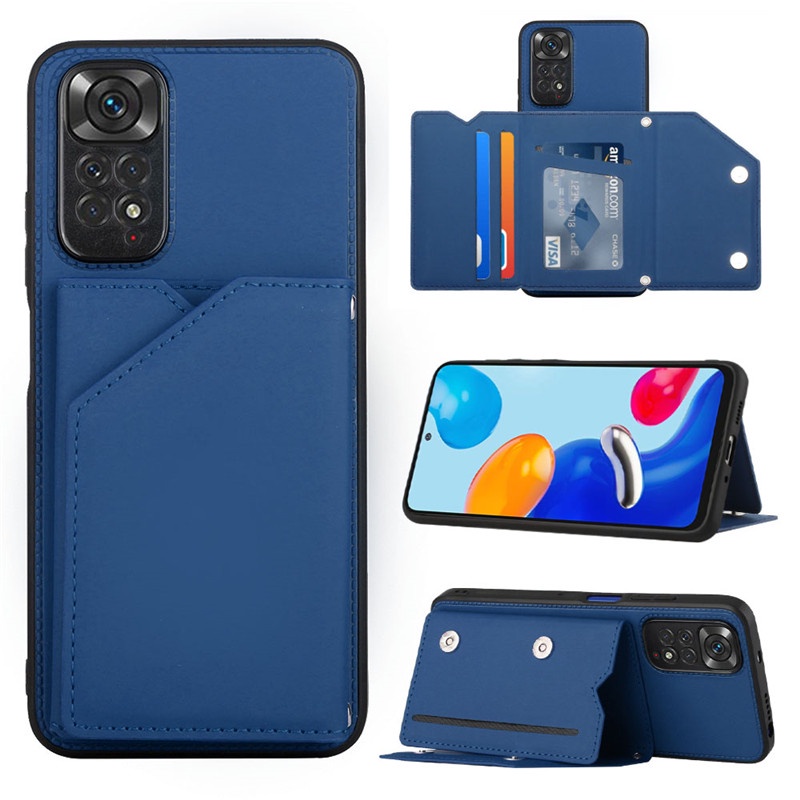 เคสโทรศัพท์มือถือ พร้อมช่องใส่บัตร สําหรับ XiaoMi POCO M3 M4 Pro 5G X3 NFC X5 RedMi Note 12 13 ...