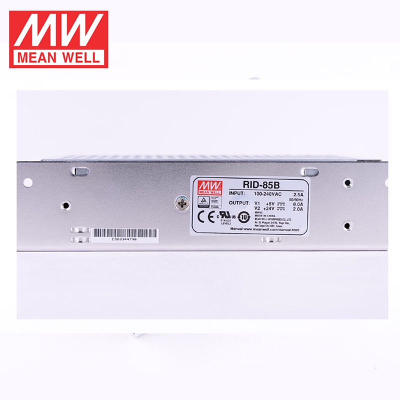 Mean WELL RID-85B 88W สวิตช์พาวเวอร์ซัพพลาย เอาท์พุต แยกคู่ 110V 220VAC เป็น 5V 24V DC 8A 2A ...