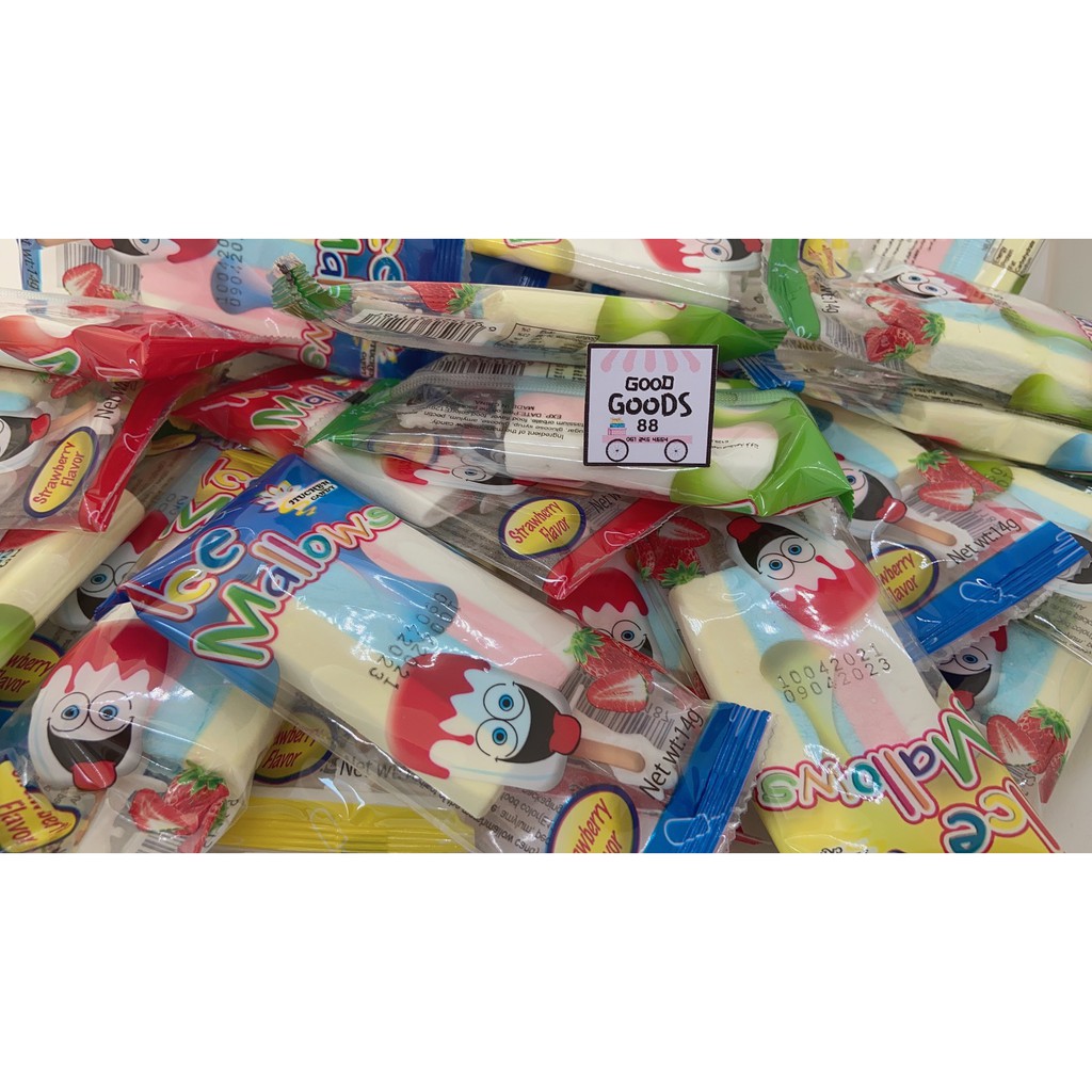 Ice Mallows มาร์ชเมลโล่ไอติม (Strawberry Flavor) | Shopee Thailand