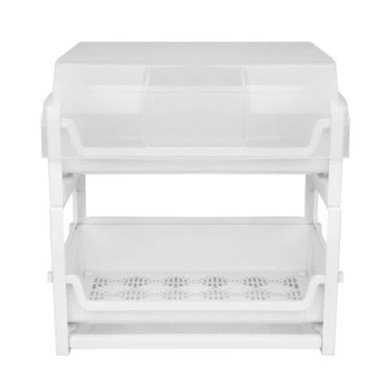 ชั้นคว่ำจาน 2 ชั้นมีฝาครอบ KEY WAY K960 สีขาว | Shopee Thailand