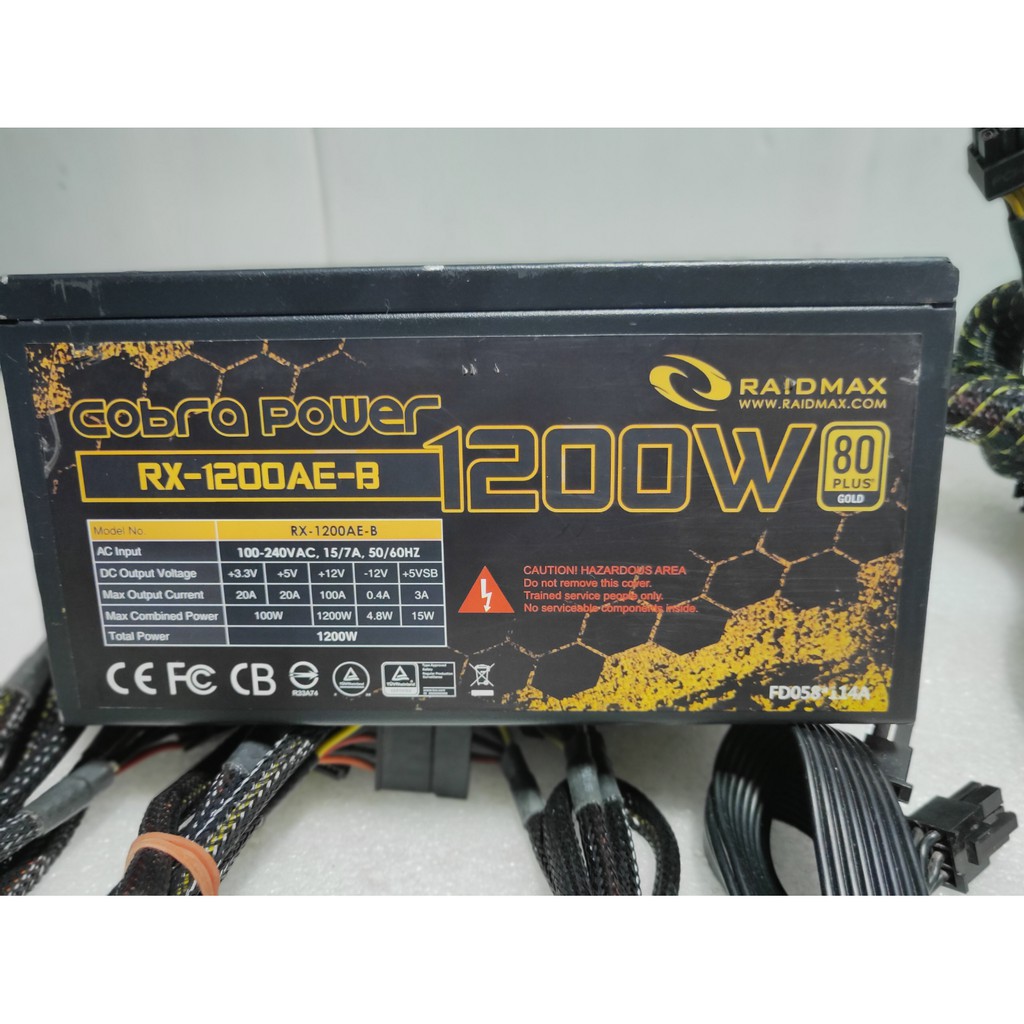 PSU (80+ Gold) RAIDMAX Cobra RX 1200W | Shopee Thailand