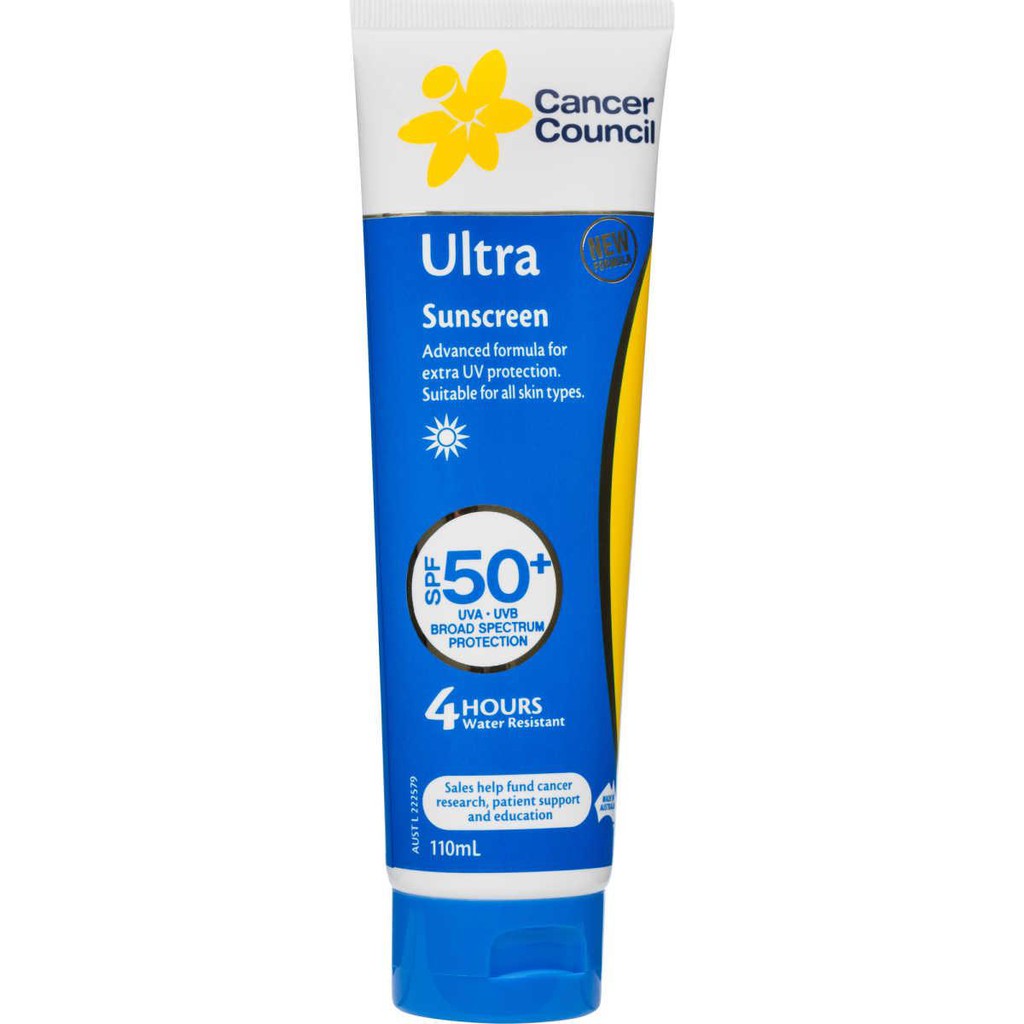 Cancer Council Ultra Sunscreen SPF50+ UVA/UVB(Australia Imported)110ml ...