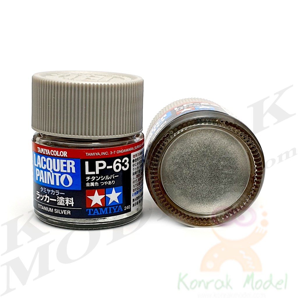 สีทามิย่าสูตรแล็คเกอร์ Tamiya Lacquer paint LP63 Titanium silver 10ML ...