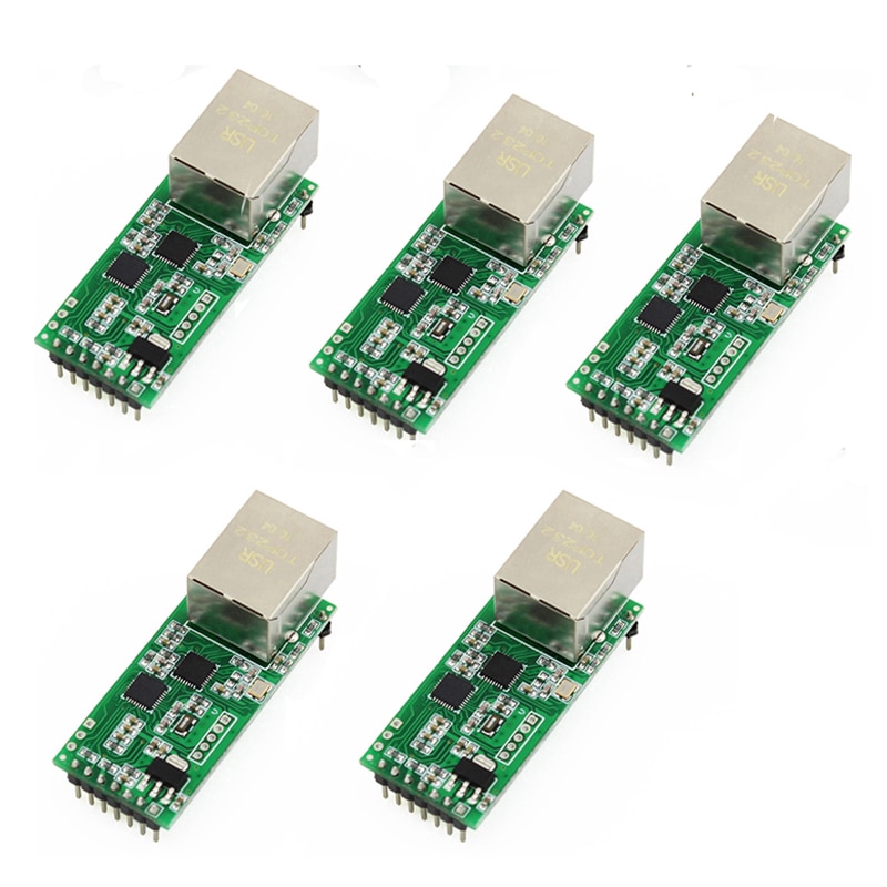 5X USRIOT USR-TCP232-T2 Tiny Serial Ethernet Network Converter Module Serial UART TTL to ...