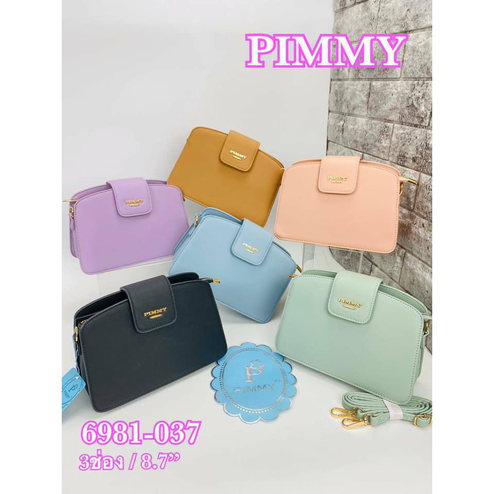 SALE!!กระเป๋าสะพายข้างพิมมี่Pimmyแบรนด์แท้100%-สีเขียว | Shopee Thailand