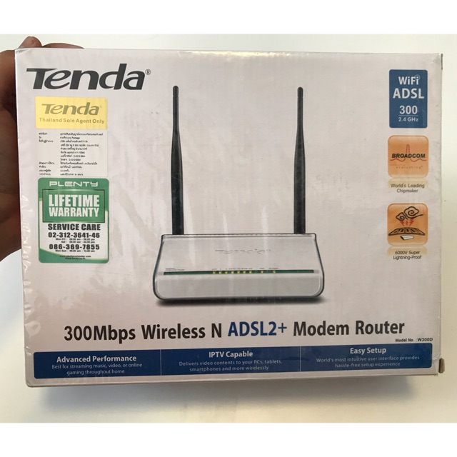 Tenda W300D Wireless N ADSL2+ Rounter ไวร์เลสเร้าเตอร์ | Shopee Thailand