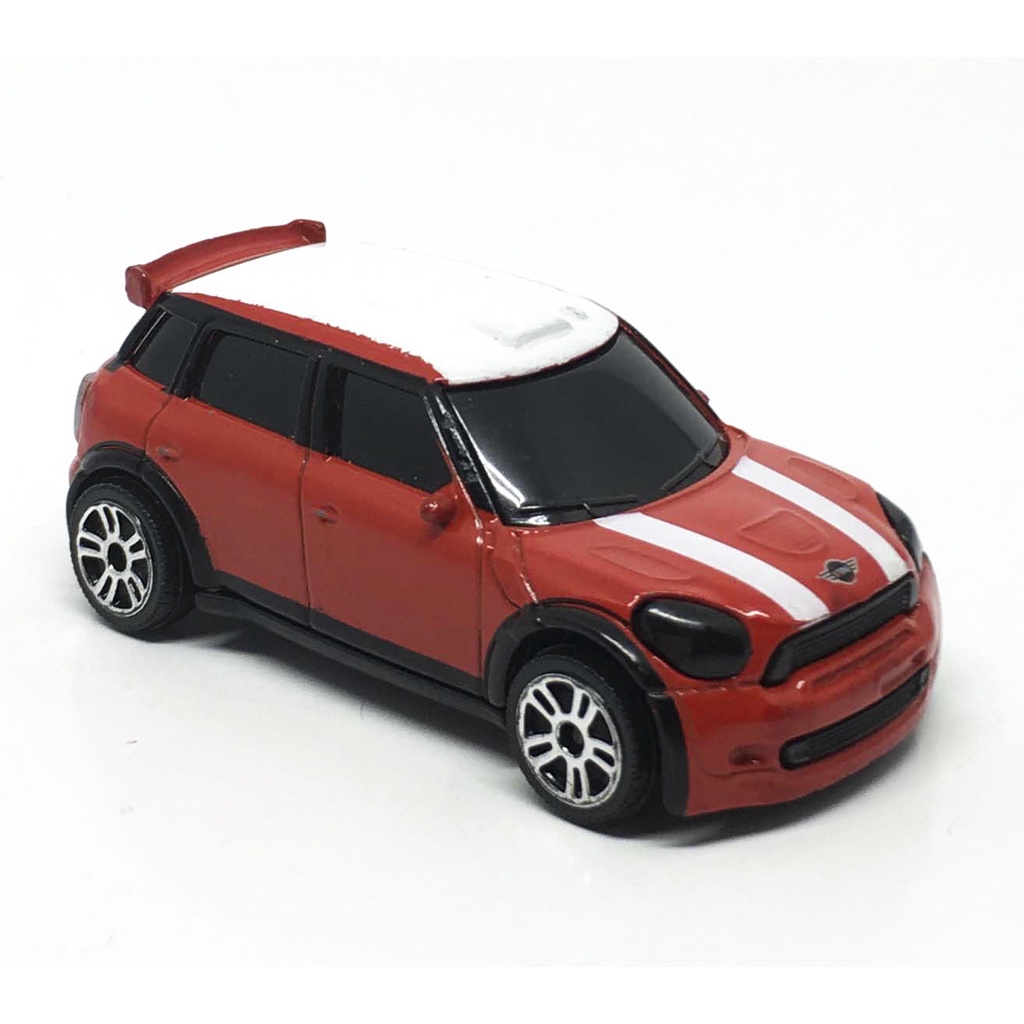 Majorette Mini Cooper WRC - White Roof - White Stripe Hood - Red Color ...