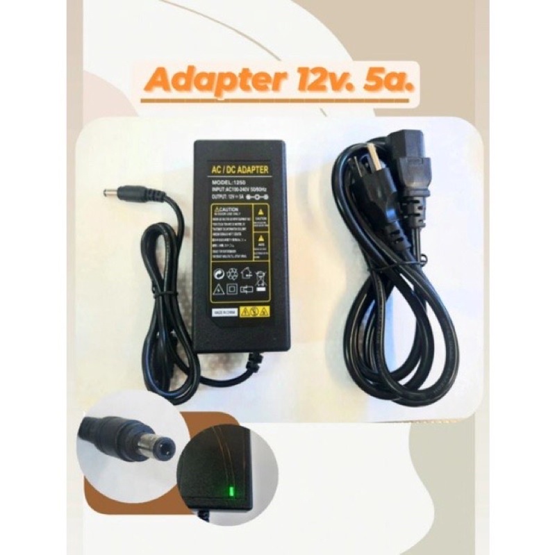 Adapter 12V 5A ตัวแปลงไฟจาก 220Vเป็น 12V | Shopee Thailand