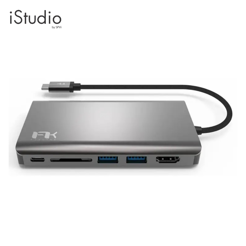 FEELTEK 8 IN 1 USB-C PORTABLE HUB ( USB-C PD, VGA , ETHERNET , HDMI ...