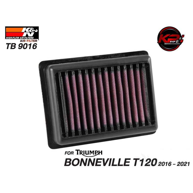 กรองอากาศ K&N สำหรับ TRIUMPH BONNEVILLE T120 (16-21) (TB 9016) | Shopee ...
