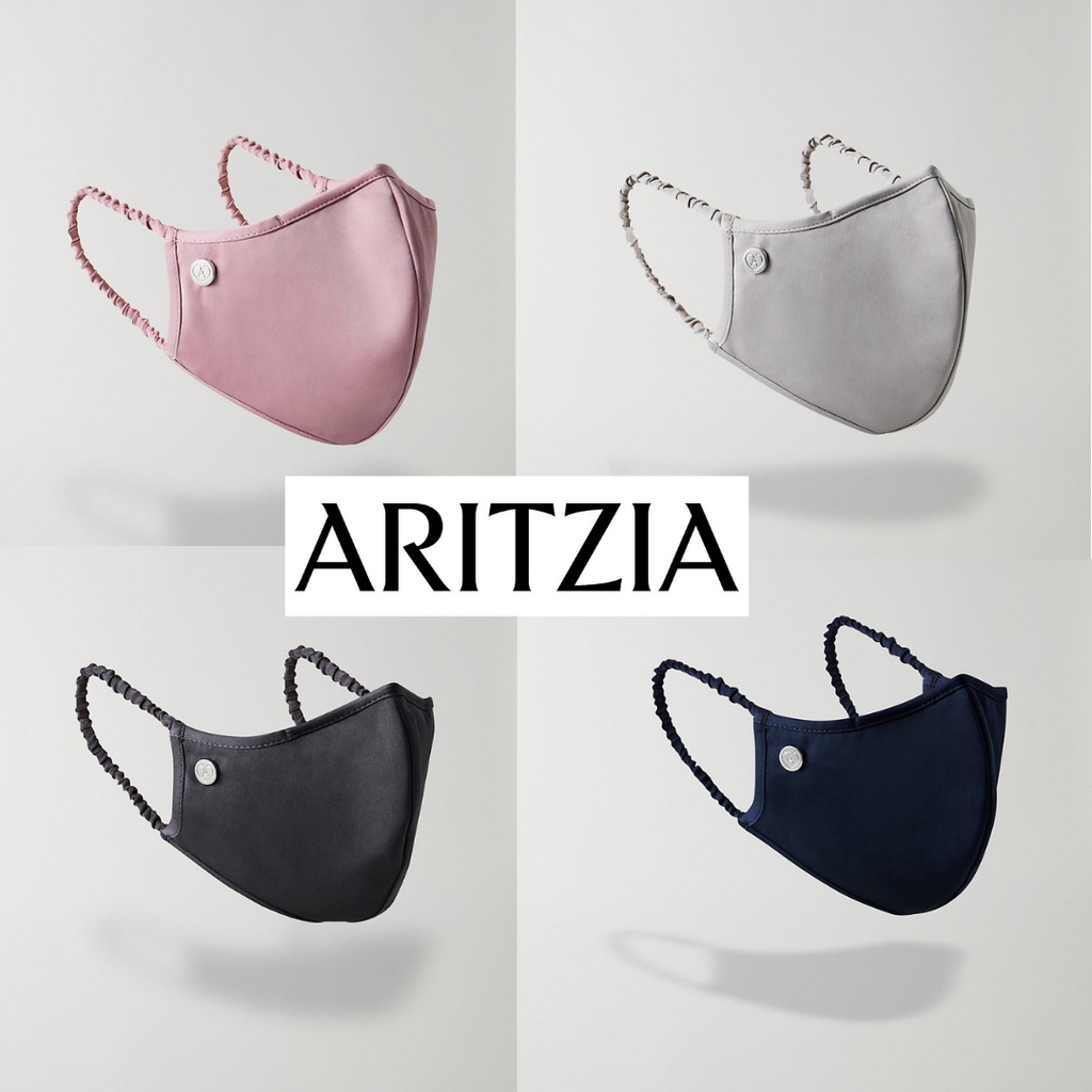 [ของแท้จาก USA] หน้ากากผ้า Aritzia รุ่น Sculpted Satin Face Mask ...