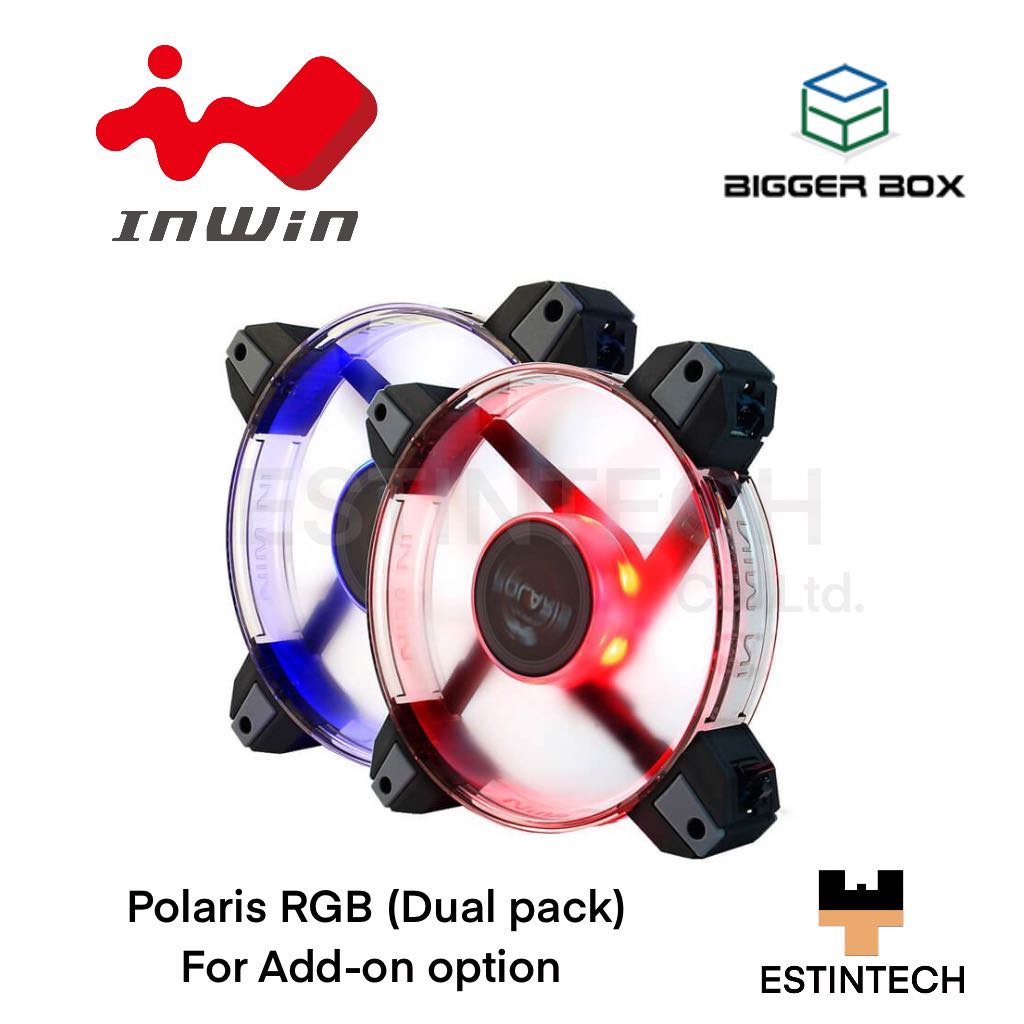 CASE FAN (พัดลมเคสคอมพิวเตอร์) InWin Polaris RGB (Dual Pack) For Add-on ...
