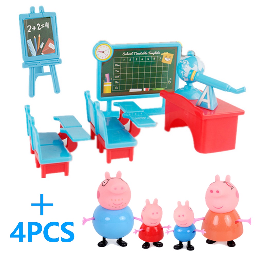 Piggy Page 1:12 บ้านตุ๊กตาเฟอร์นิเจอร์โรงพยาบาลห้องเรียนและบาร์บีคิว ...