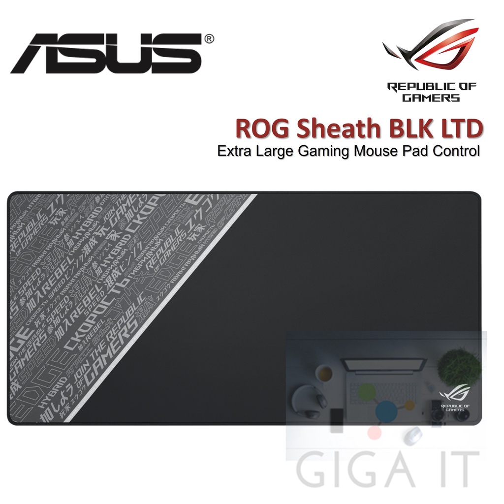 ASUS NC01 ROG Sheath Black LTD Extra Large Gaming Mouse Pad Control สินค้าแท้ Asus Thailand ...