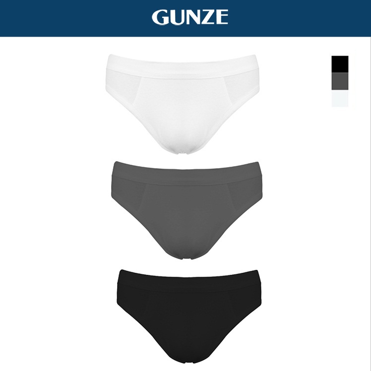 [Pack 3] GUNZE กางเกงในชาย รุ่น GS5603 คละสี (แพ็ค 3 สี ขาว ดำ เทา) | Shopee Thailand