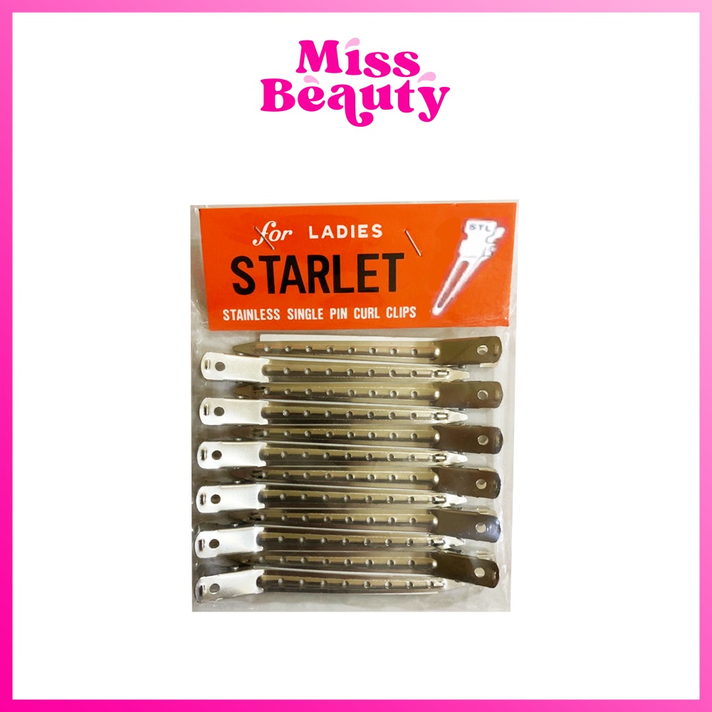 (liveลด50%) กิ๊บเหล็ก กิ๊บปากเป็ด กิ๊บปากเป็ดยาว 12 ตัว Starlet ...