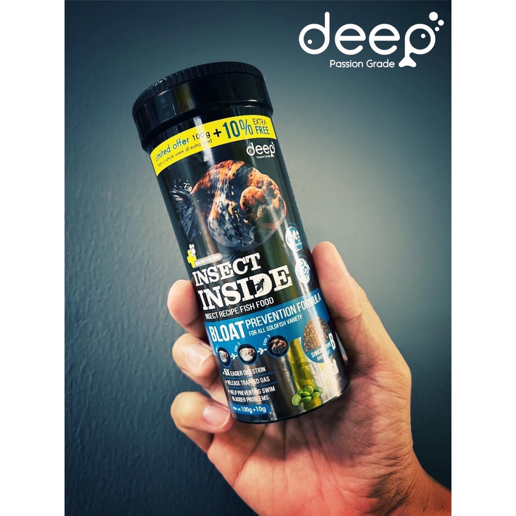 DEEP INSECT INSIDE BLOAT PREVENTION FORMULA 100g. (อาหารปลาทองสูตร ...