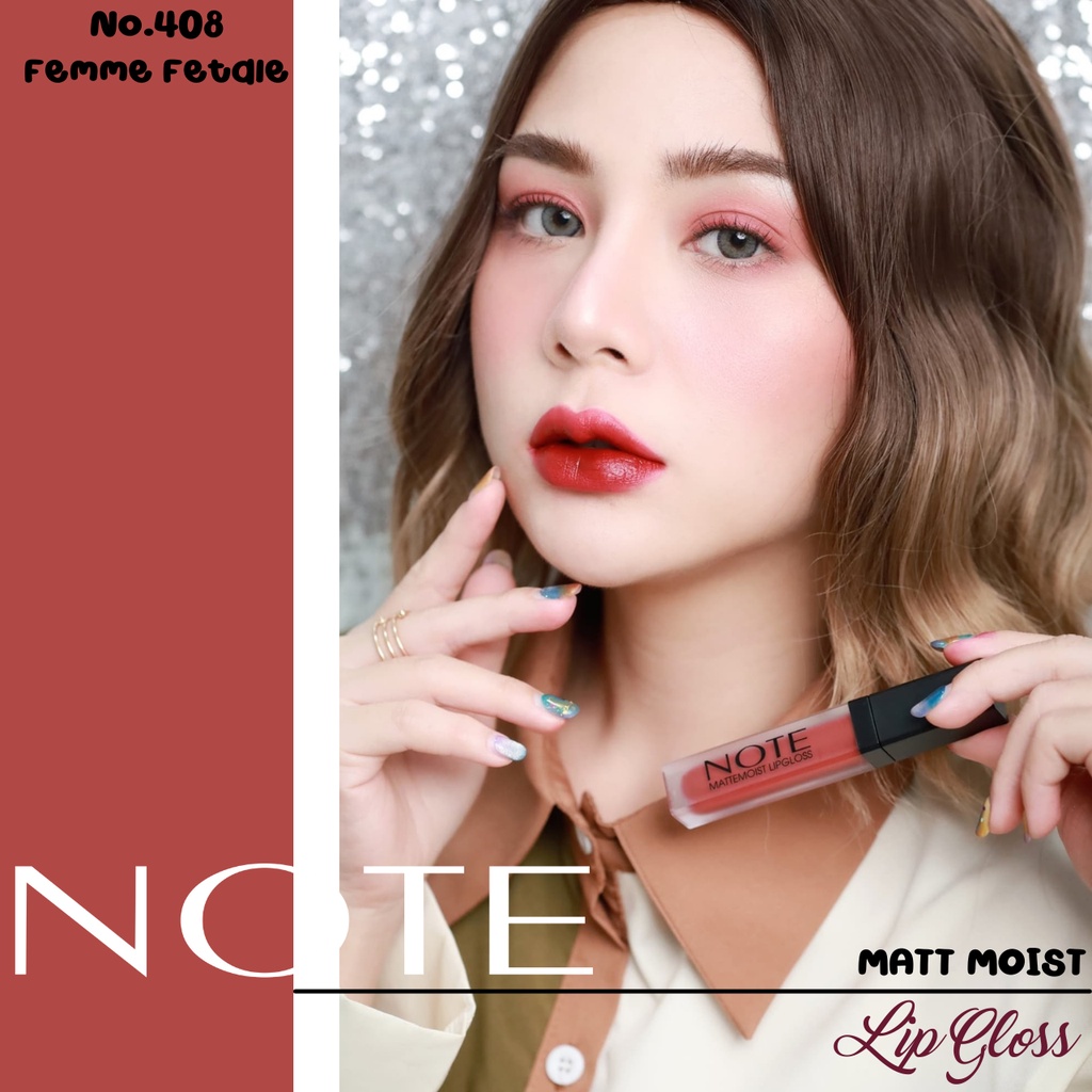 NOTE COSMETICS MATTEMOIST LIPGLOSS ลิปสติกแบบจุ่มเนื้อกำมะหยี่ นำเข้าจากยุโรป เนื้อเวลเวทปากไม่ ...