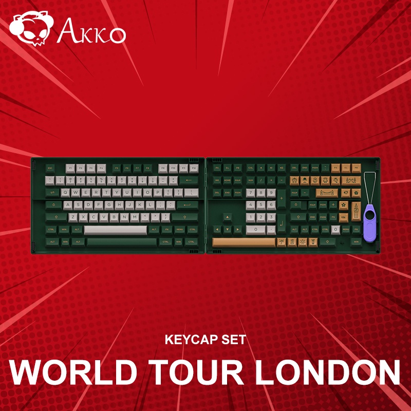 คีย์แคป Akko World Tour London Keycap Set | Shopee Thailand