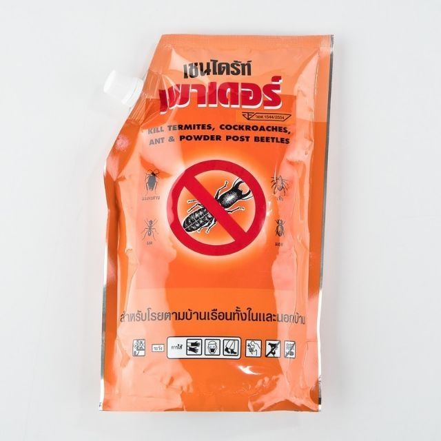 CHAINDRITE POWDER 500g/ซอง ผงกำจัดปลวก แมลงสาบ มอด มด เห็บ เชนไดร้ท เพา ...