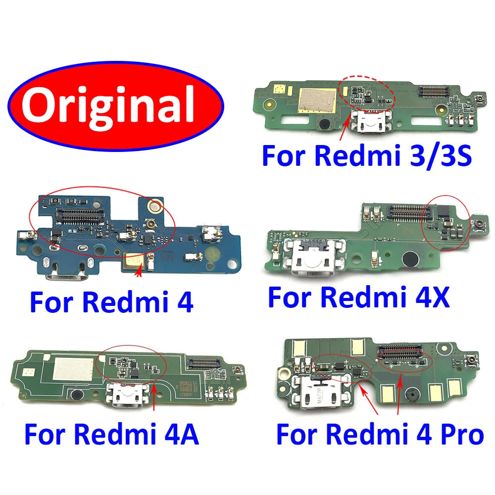 Xiaomi Redmi 3 3S 4X 4 Pro 5 5A 6 6A แท่นชาร์จพอร์ต USB ที่ชาร์จเชื่อม ...