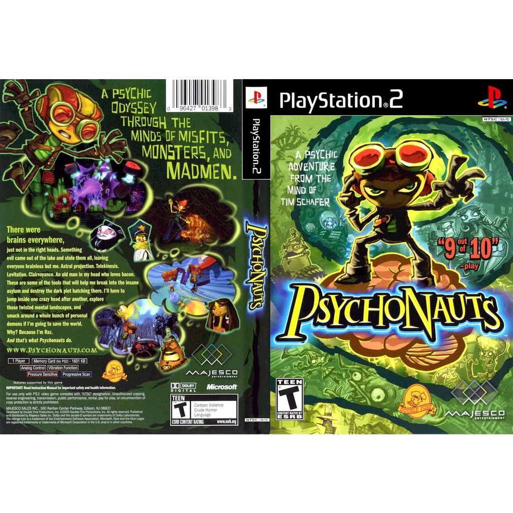 แผ่นเกมส์ PS2 Psychonauts คุณภาพ ส่งไว (DVD) | Shopee Thailand