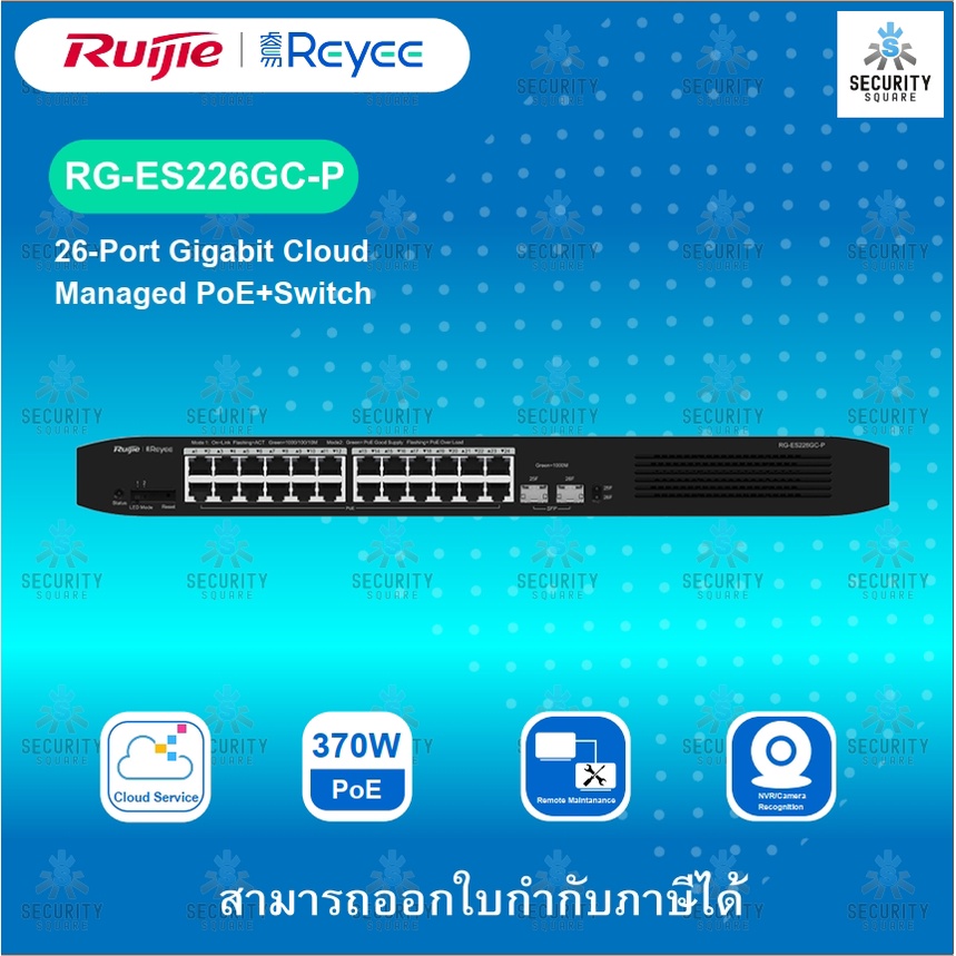 Ruijie RG-ES226GC-P Cloud Managed Smart POE Switch 26 Port Gigabit ...